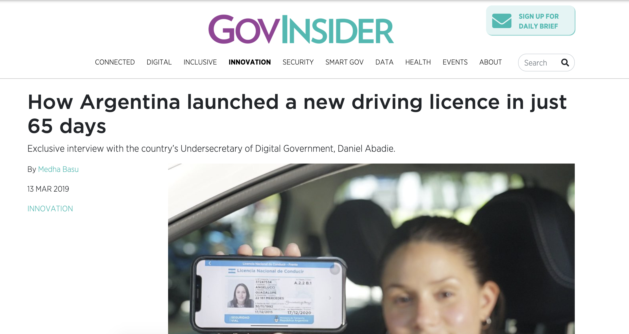 GovInsider: How Argentina launched a new driving licence in just 65 ...